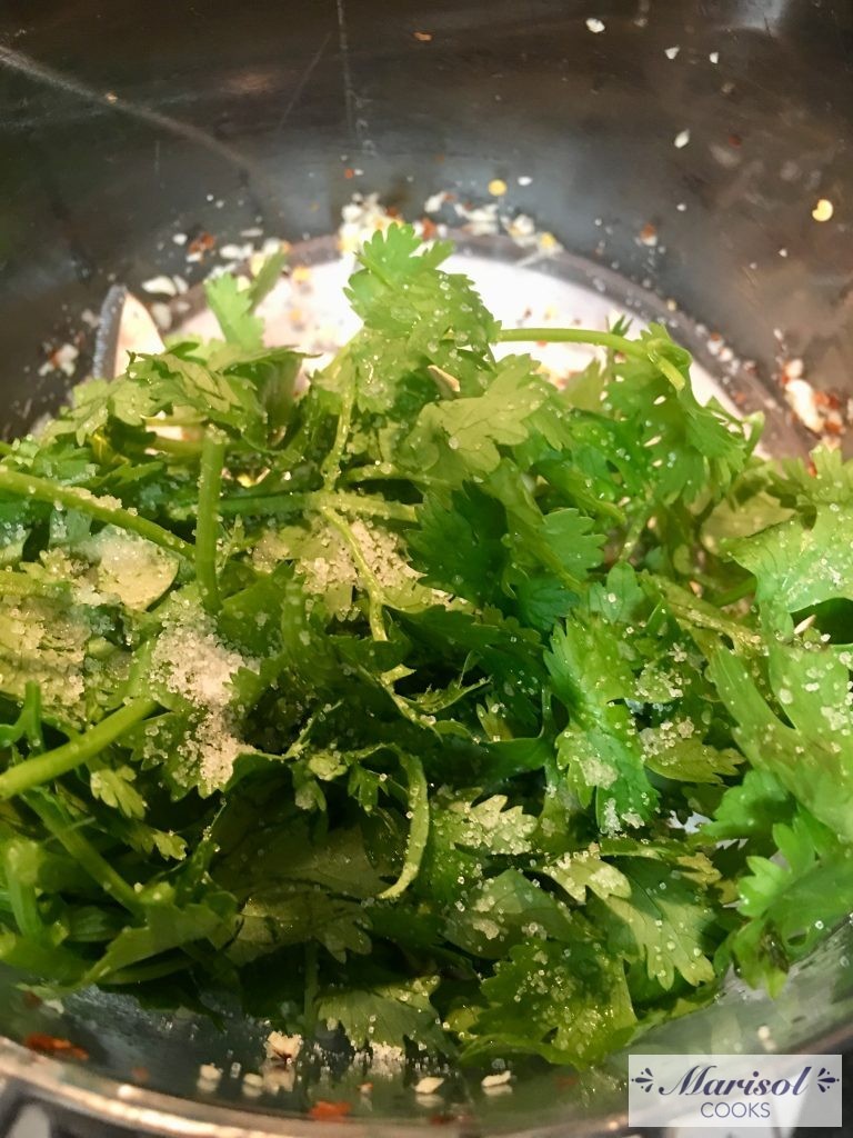 Cilantro and Garlic Oil – Marisol Cooks