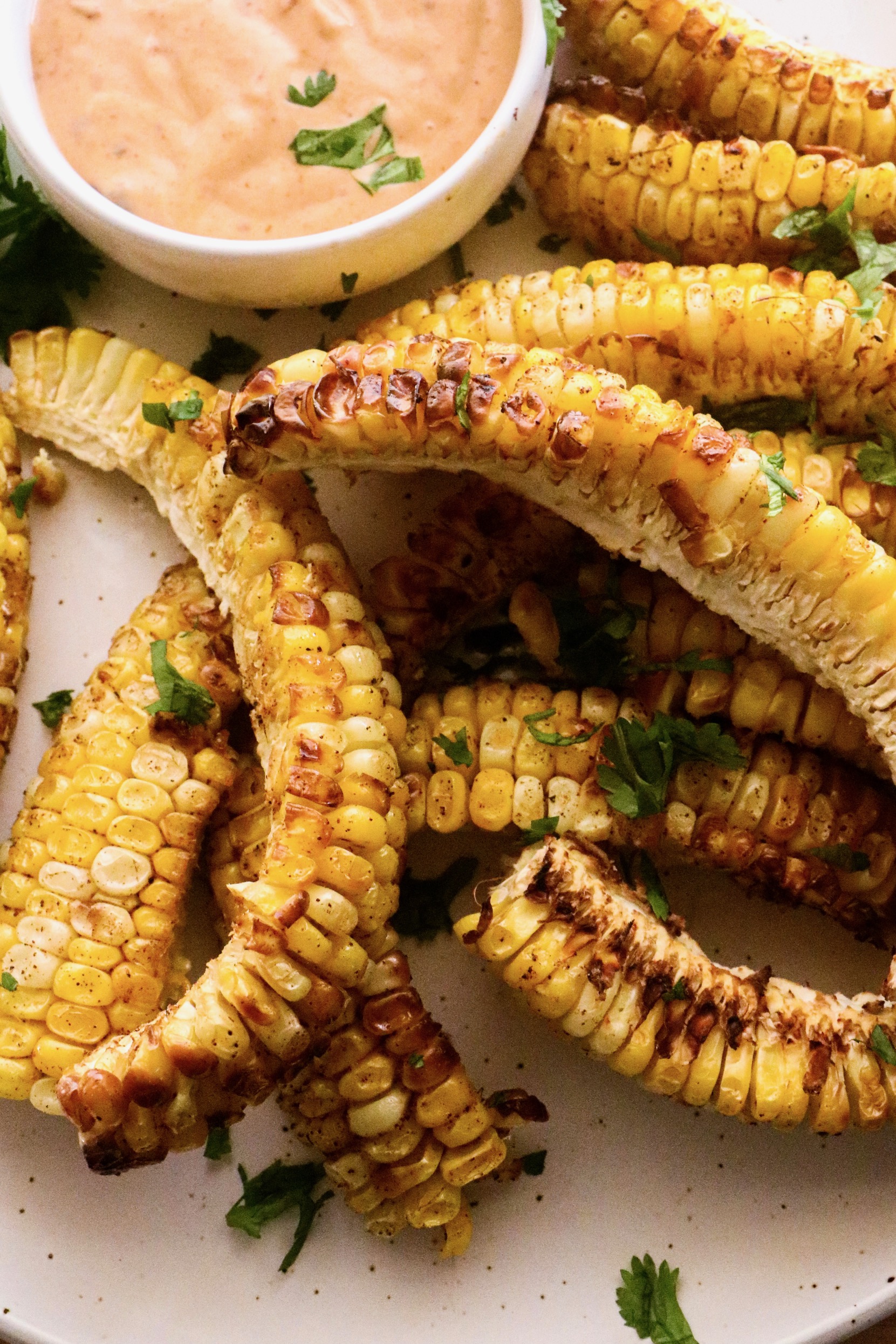 Spicy Corn Ribs with Chipotle Dip – Marisol Cooks