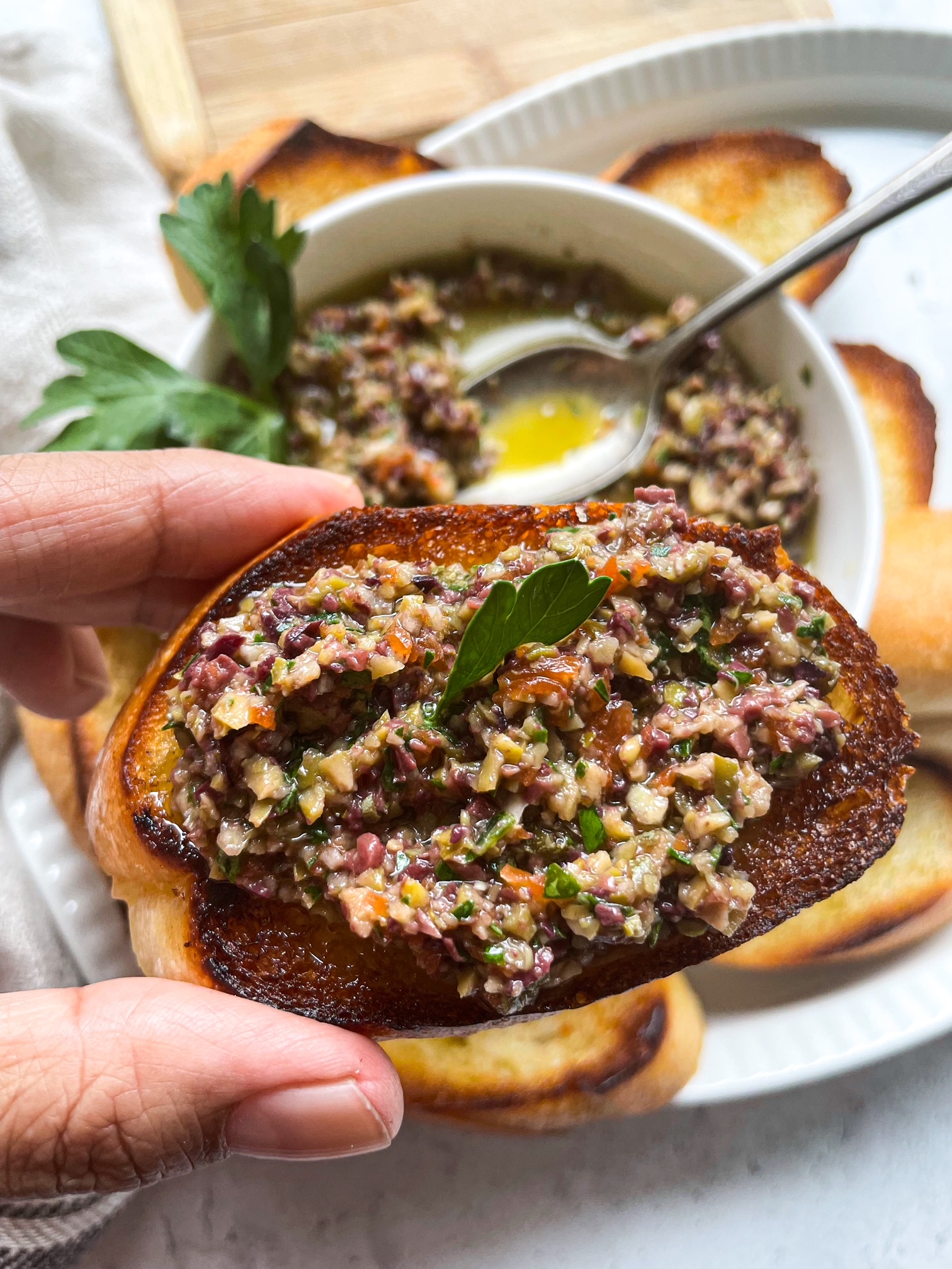 Tapenade with Toasted Bread – Marisol Cooks