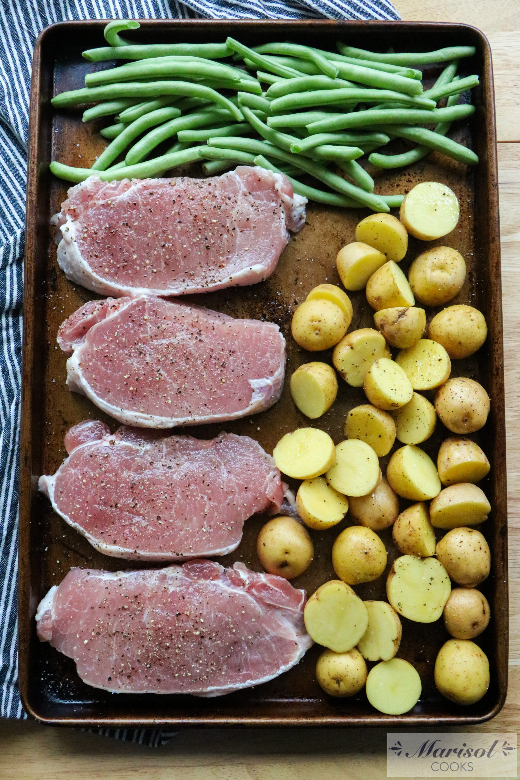 Pork Chop Sheet Pan Dinner – Marisol Cooks